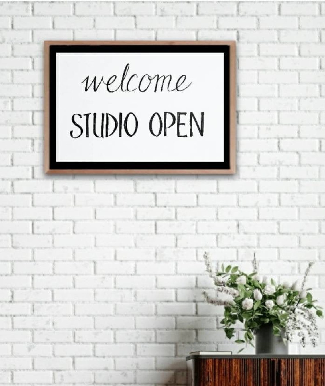 Art Studio Welcome Sign: Hand-lettered Door Decor (digital Download) - Etsy