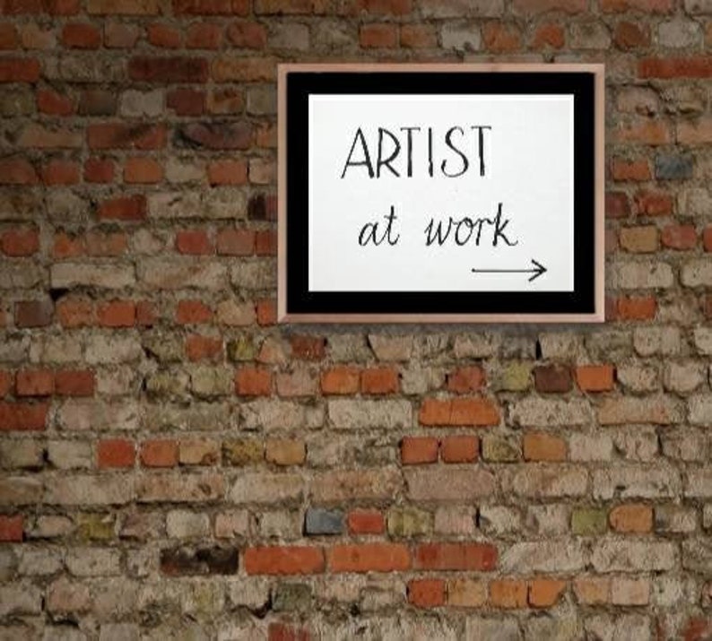 Artist at Work Sign, Art Studio Sign, Printable Door Signs for Artists ...