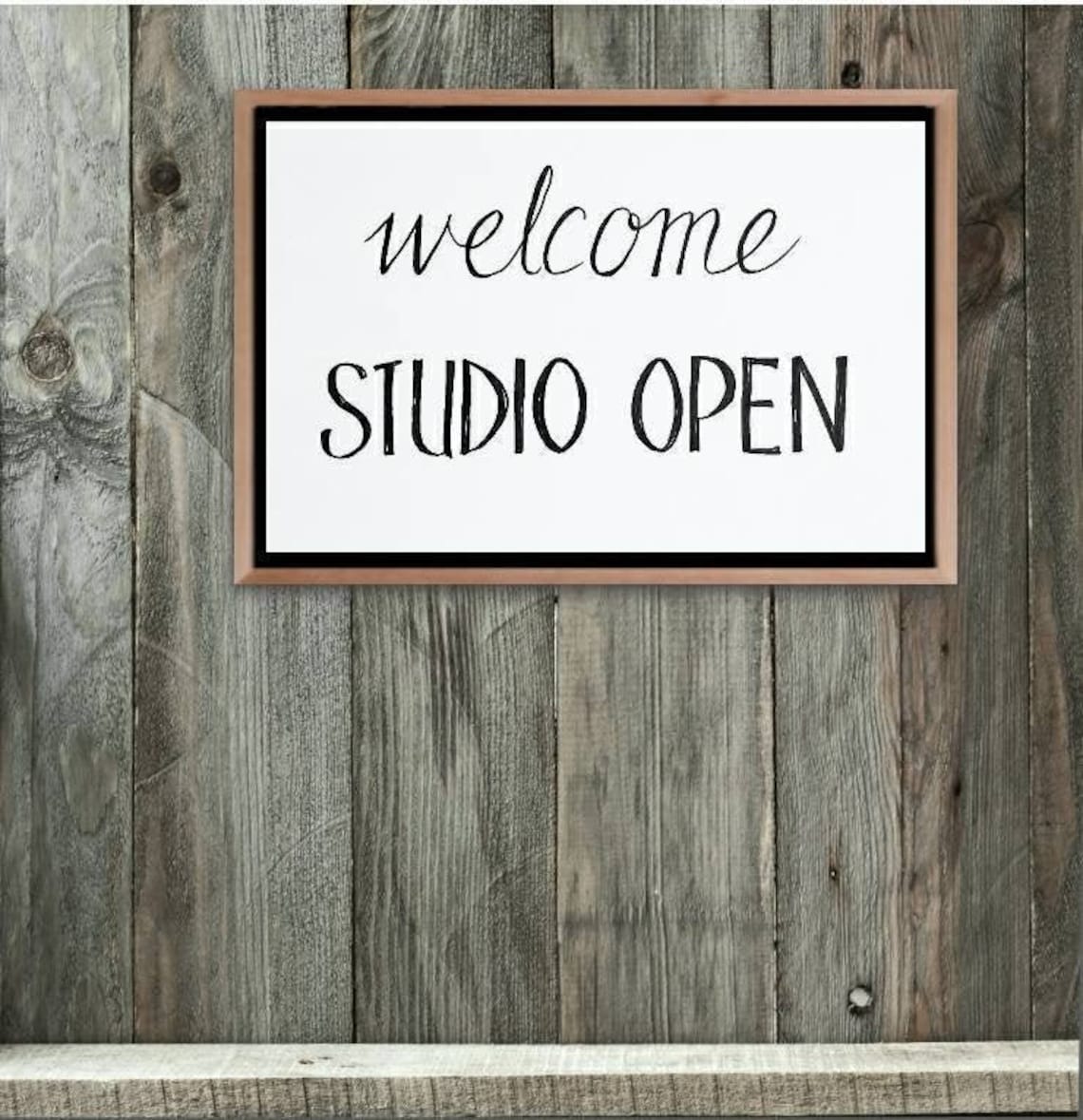 Art Studio Welcome Sign, Hand Lettered Artists Studio Open Sign ...