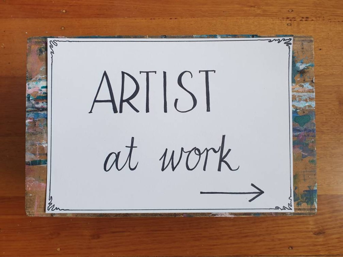 Artist at Work Sign Art Studio Sign Printable Door Signs for - Etsy ...