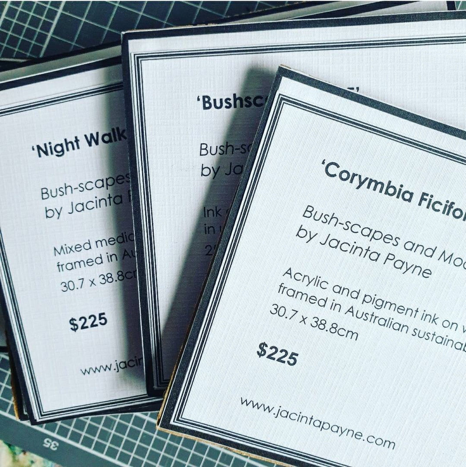 Art Exhibition / Museum Display Cards / Artwork Labels for Artists ...