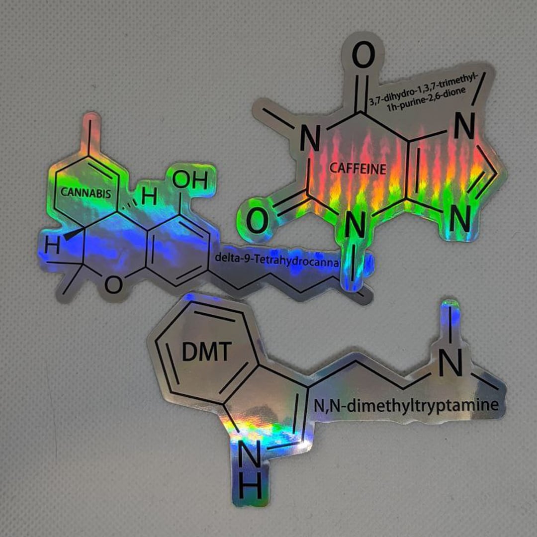 Chemical Compound Holographic 4in Stickers - Etsy