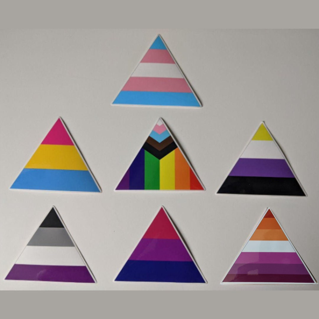 4 Triangle Pride Vinyl Stickers - Etsy