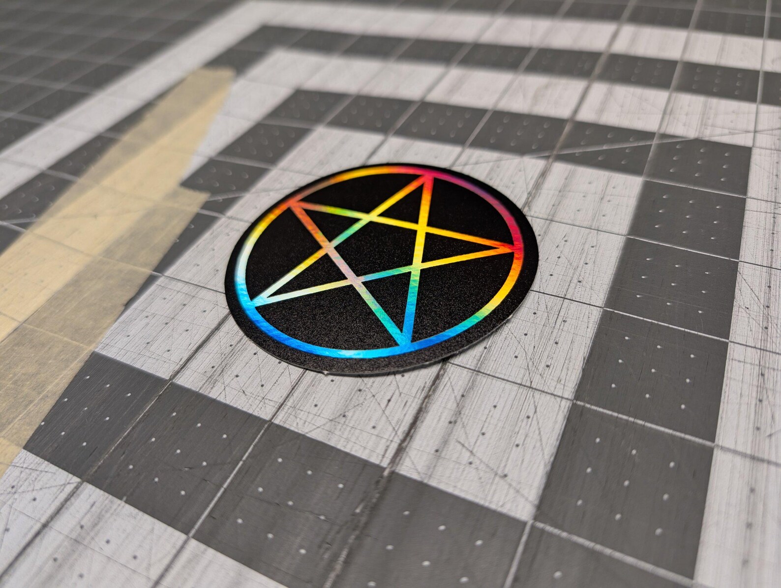 Pentagram Holographic 3in Sticker - Etsy