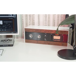 2U Rack WHITE Color Desktop Rack Walnut Wood Metal Studio Rack ...