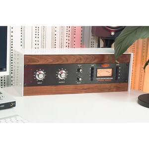 2U Rack WHITE Color Desktop Rack Walnut Wood Metal Studio Rack ...