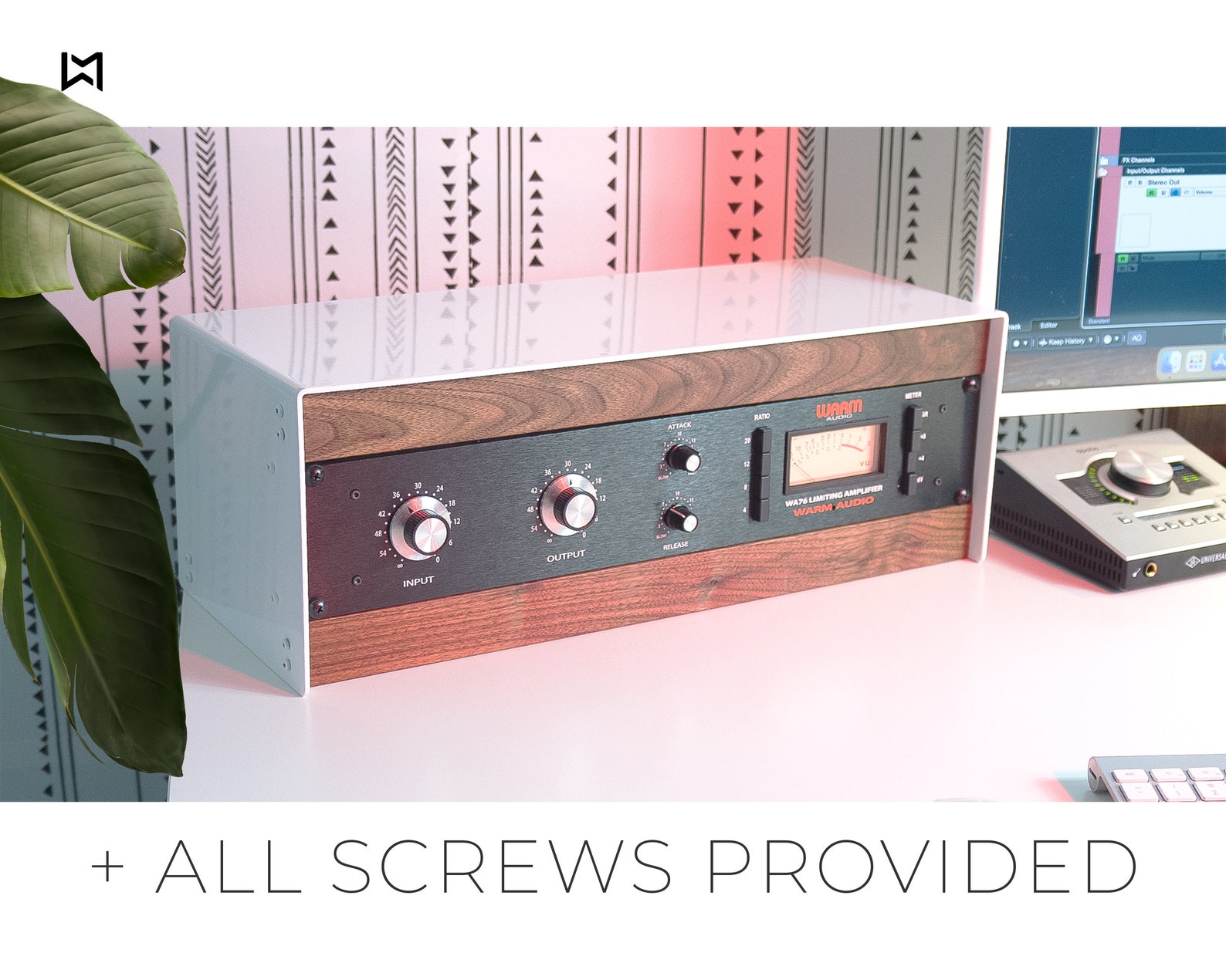 2U Rack WHITE Color Desktop Rack Walnut Wood Metal | Etsy