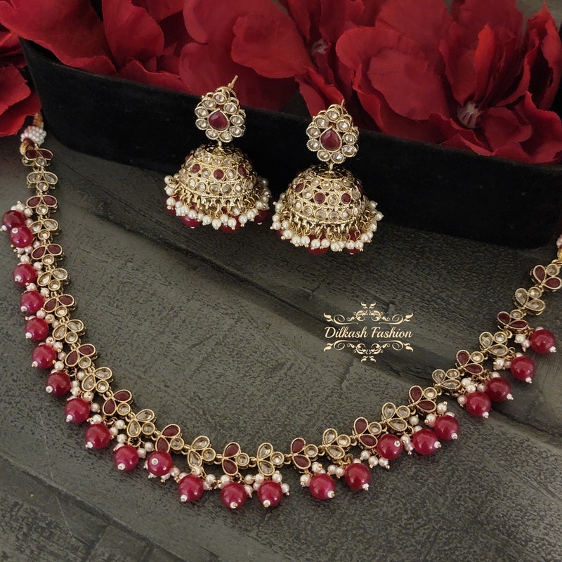 Red Jewelry Set - Etsy