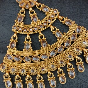 Pakistani Indian Punjabi Beautiful Handcrafted Gold Polki Jhumar Passa ...