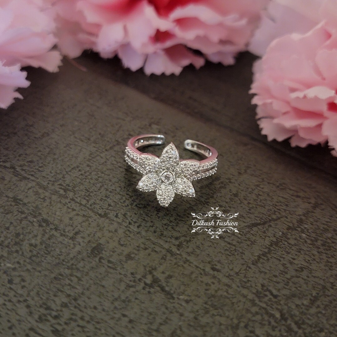 Pakistani Indian Punjabi Beautiful Silver American Diamond AD Cubic ...