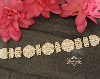 Pakistani Indian Punjabi Gold Kundan Sheeshful Sheesh Ful Headpiece ...