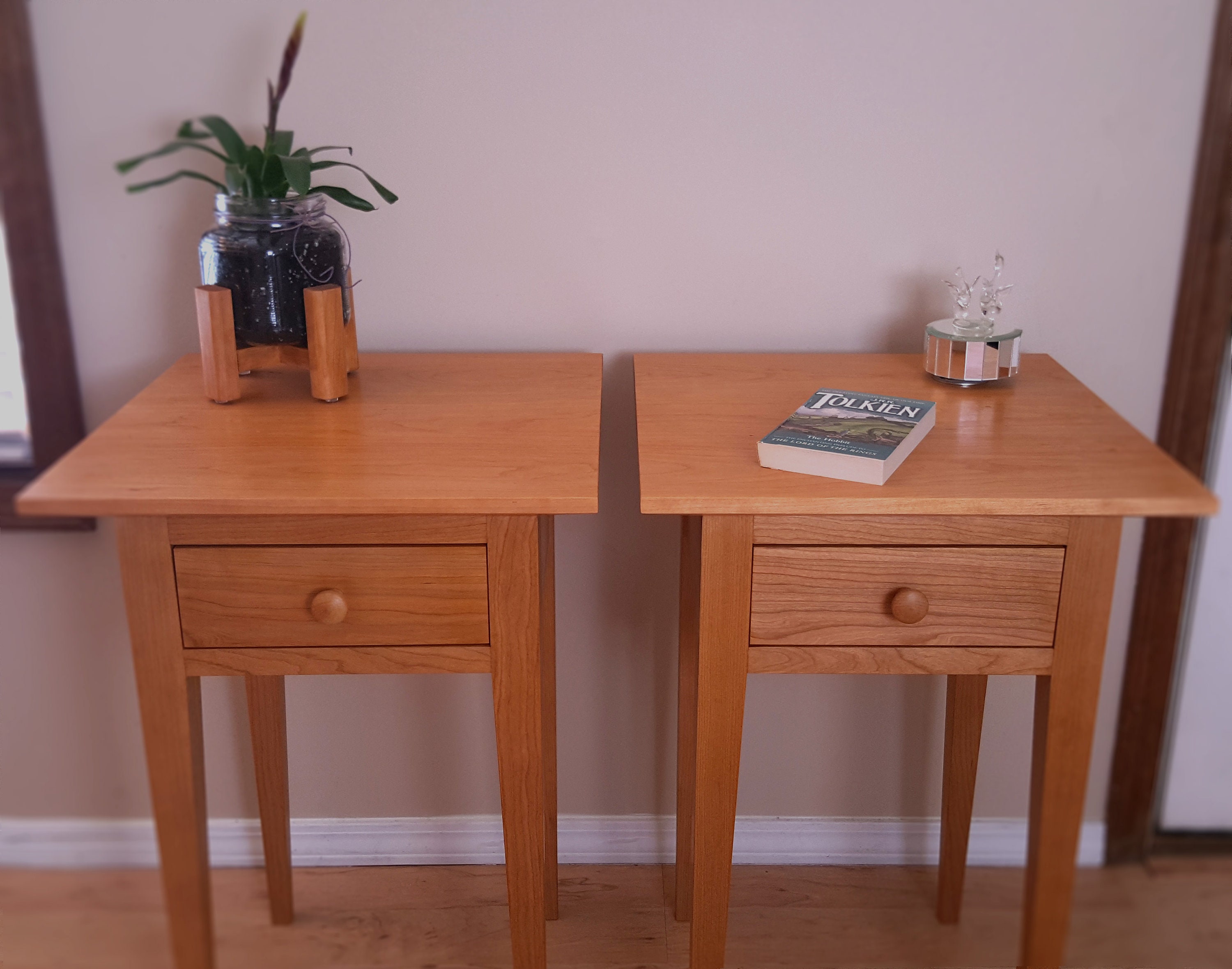 Custom Handmade Nightstands Set of 2 Inspired by a Shaker Style With a ...