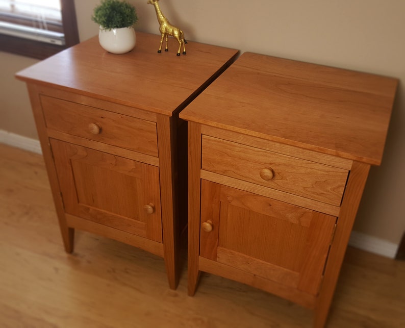 Custom Handmade Nightstands Set of 2 Inspired by a Shaker Style With a ...