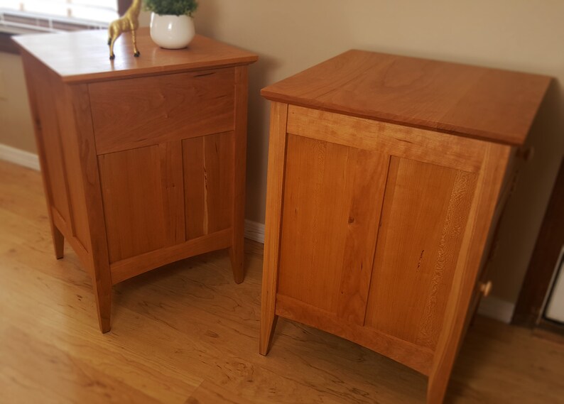 Custom Handmade Nightstands Set of 2 Inspired by a Shaker Style With a ...