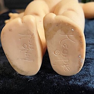 Vintage 60s Large Rubber Plastic Kewpie Doll Rose O'neill 11 Tall With ...