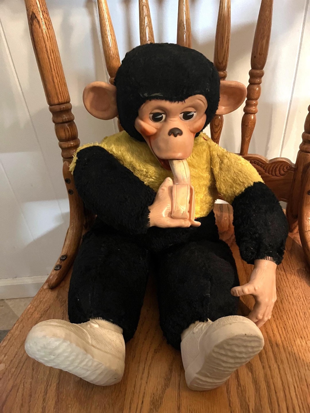 Vintage 60s Large Mr Bim Zip Zippy Monkey Banana Eating Chimpanzee ...