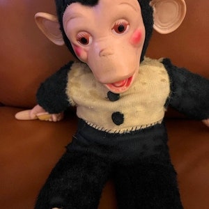 Vintage 60s Mr Bim Zip Zippy Monkey Chimpanzee Rubber Face & Hands ...