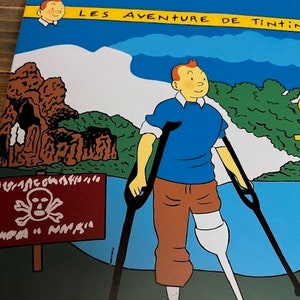 Tintin in Cambodia Laquer Plaque Wall Hanging Art Decor French ...