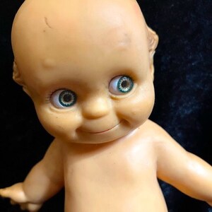 Vintage 60s Large Rubber Plastic Kewpie Doll Rose O'neill 11 Tall With ...