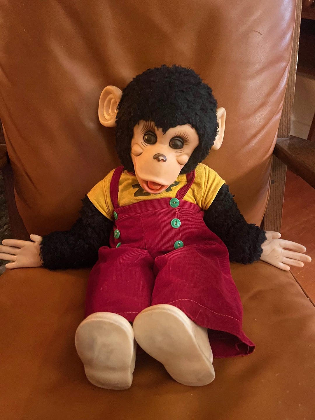 Vintage 50s Rushton Zip Monkey Rubber Face With T Shirt Zippy Mr Bim ...