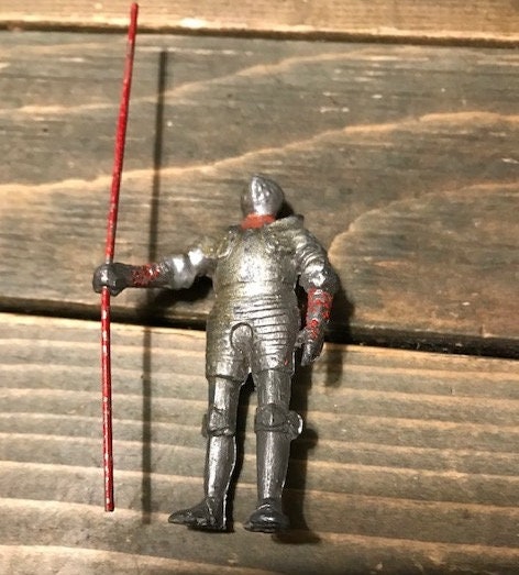 Vintage 50s Set of 2 Metal Medieval Knights Figurine Statues | Etsy