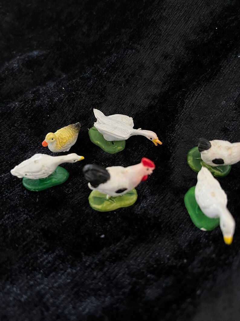 Vintage 50s Teeny Tiny Rubber Chicken Rooster Geese and Duck - Etsy