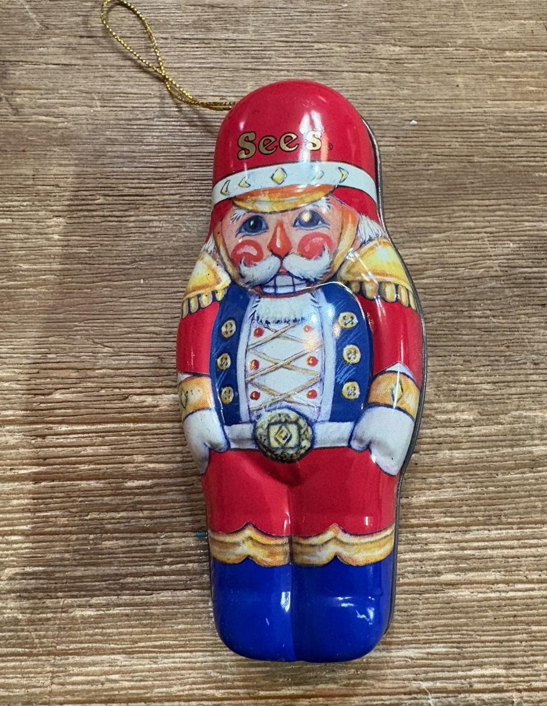 Vintage 90s Metal Tin Small Sees Candy Christmas Nutcracker Candy Tin ...