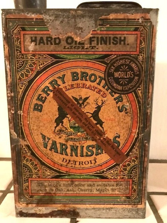 Vintage Antique 1870 Berry Brothers Varnish Gallon Tin Can | Etsy