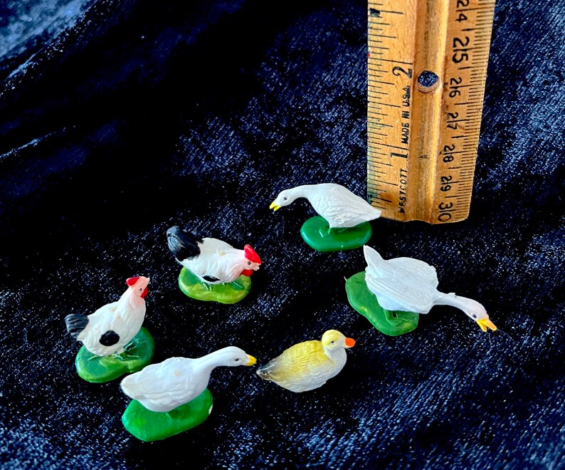 Vintage 50s Teeny Tiny Rubber Chicken Rooster Geese and Duck - Etsy