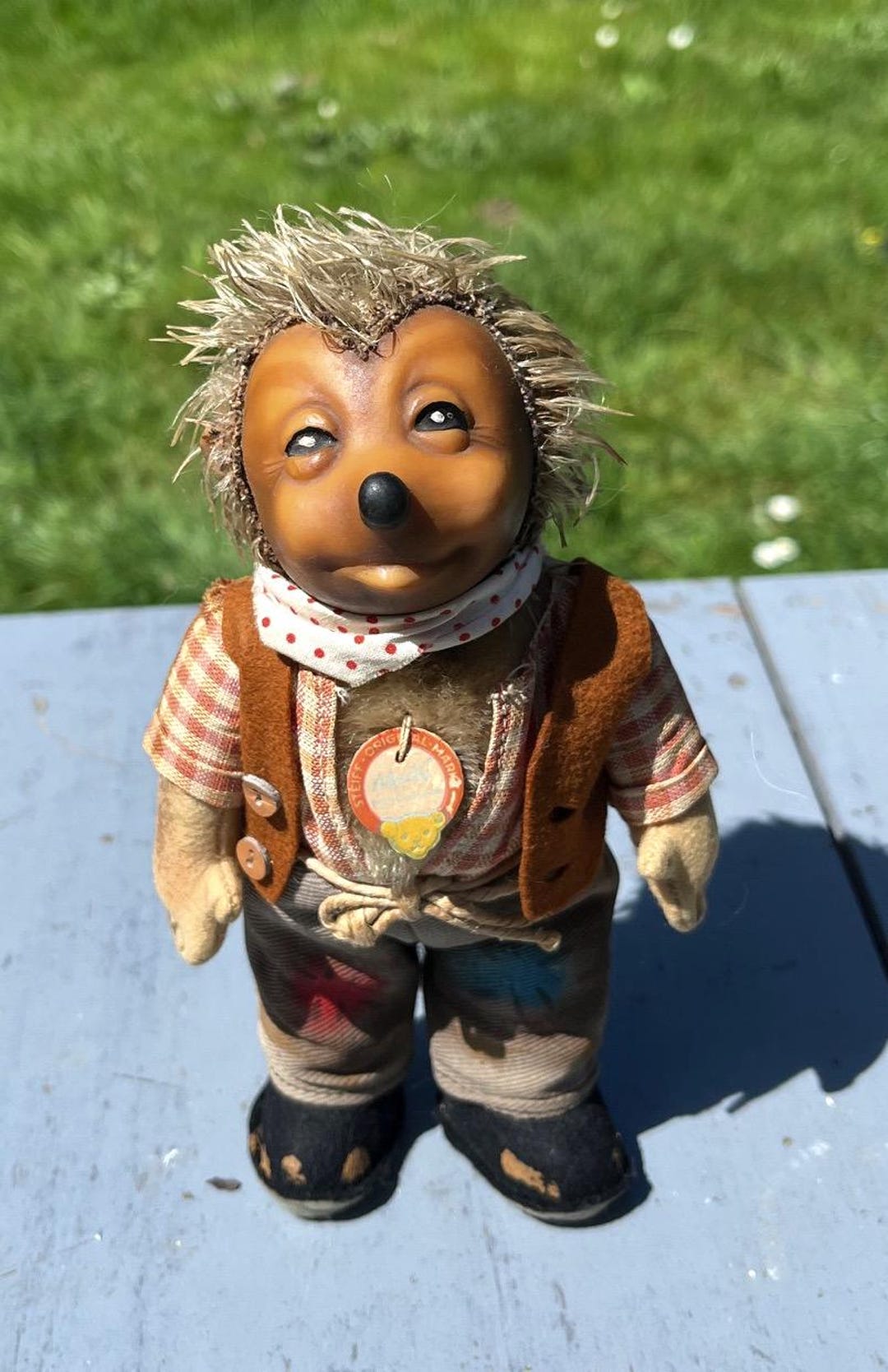 Vintage 60s Steiff Mecki Hedgehog Boy Doll Made in Austria Collectable ...