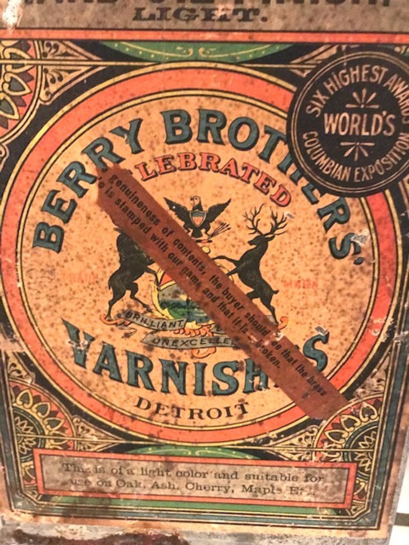 Vintage Antique 1870 Berry Brothers Varnish Gallon Tin Can - Etsy.de