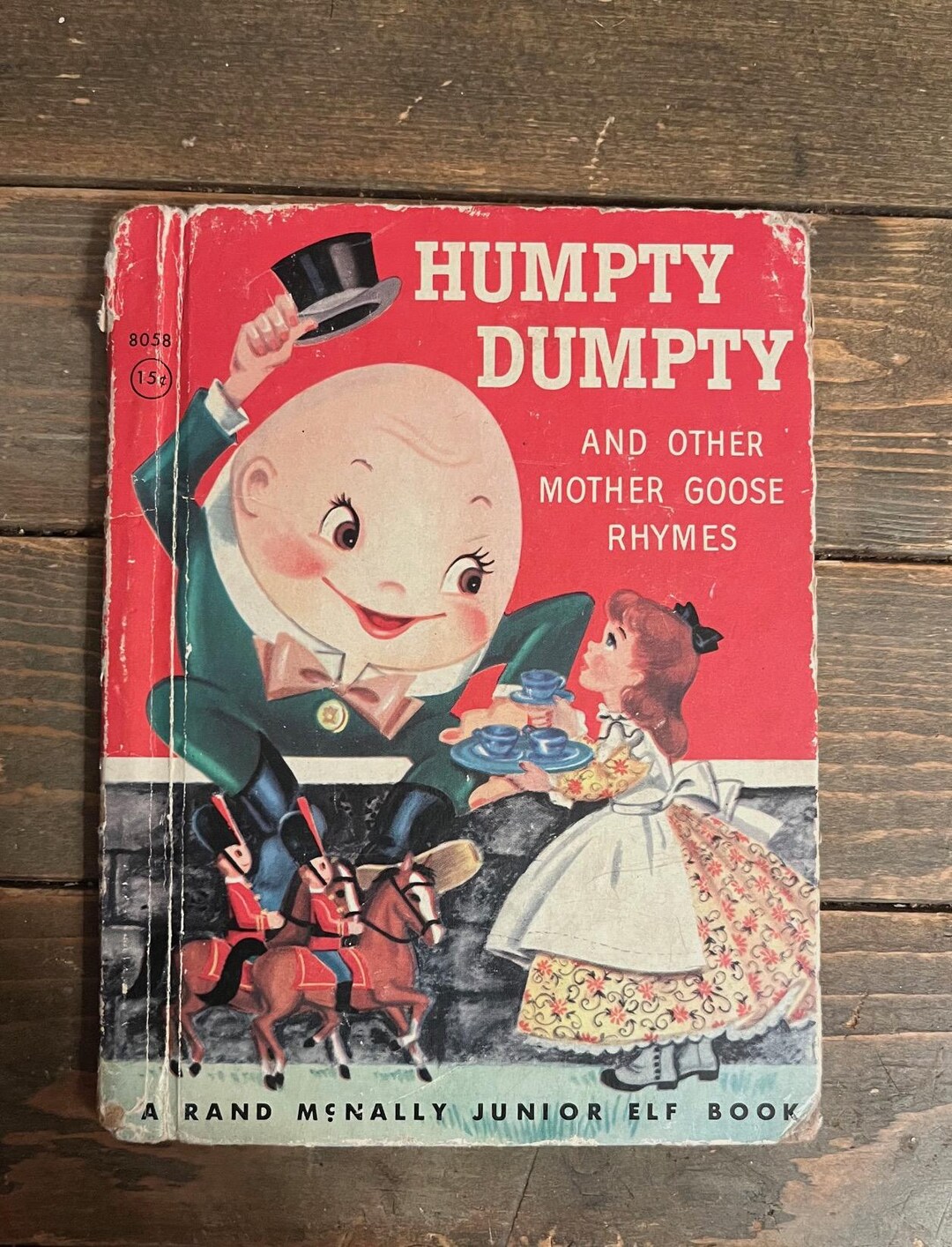 Vintage 50s Humpty Dumpty and Other Mother Goose Rhymes Book Small Red ...