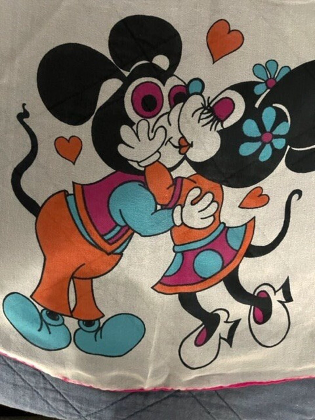Vintage 50/60s Mickey and Minnie Mouse Silk Scarf Made in Japan Long ...