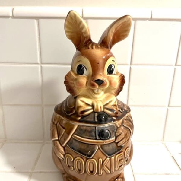 Rabbit Cookie Jar - Etsy