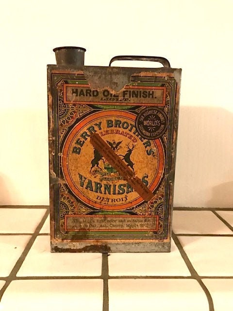 Vintage Antique 1870 Berry Brothers Varnish Gallon Tin Can - Etsy