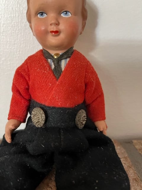 Vintage 60s Small Dutch Boy Doll Plastic Head Wool Clothes - Etsy