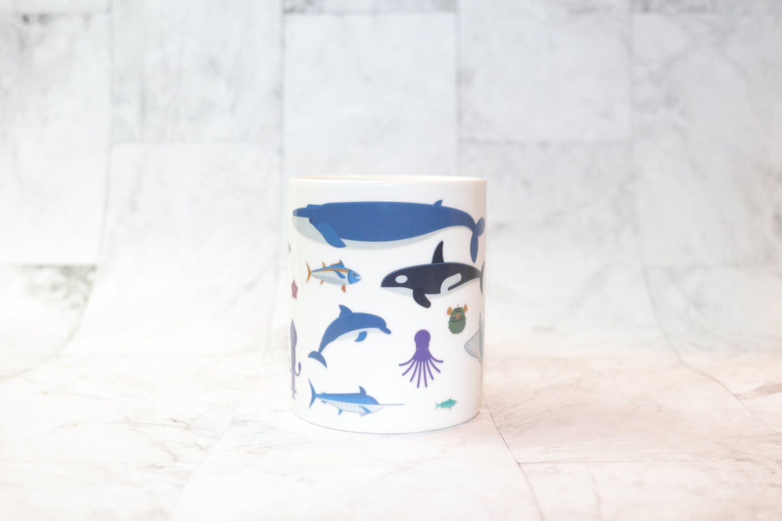 Color Changing! Ocean Animals Thermoh Logo Ceramic Coffee Mug - Etsy