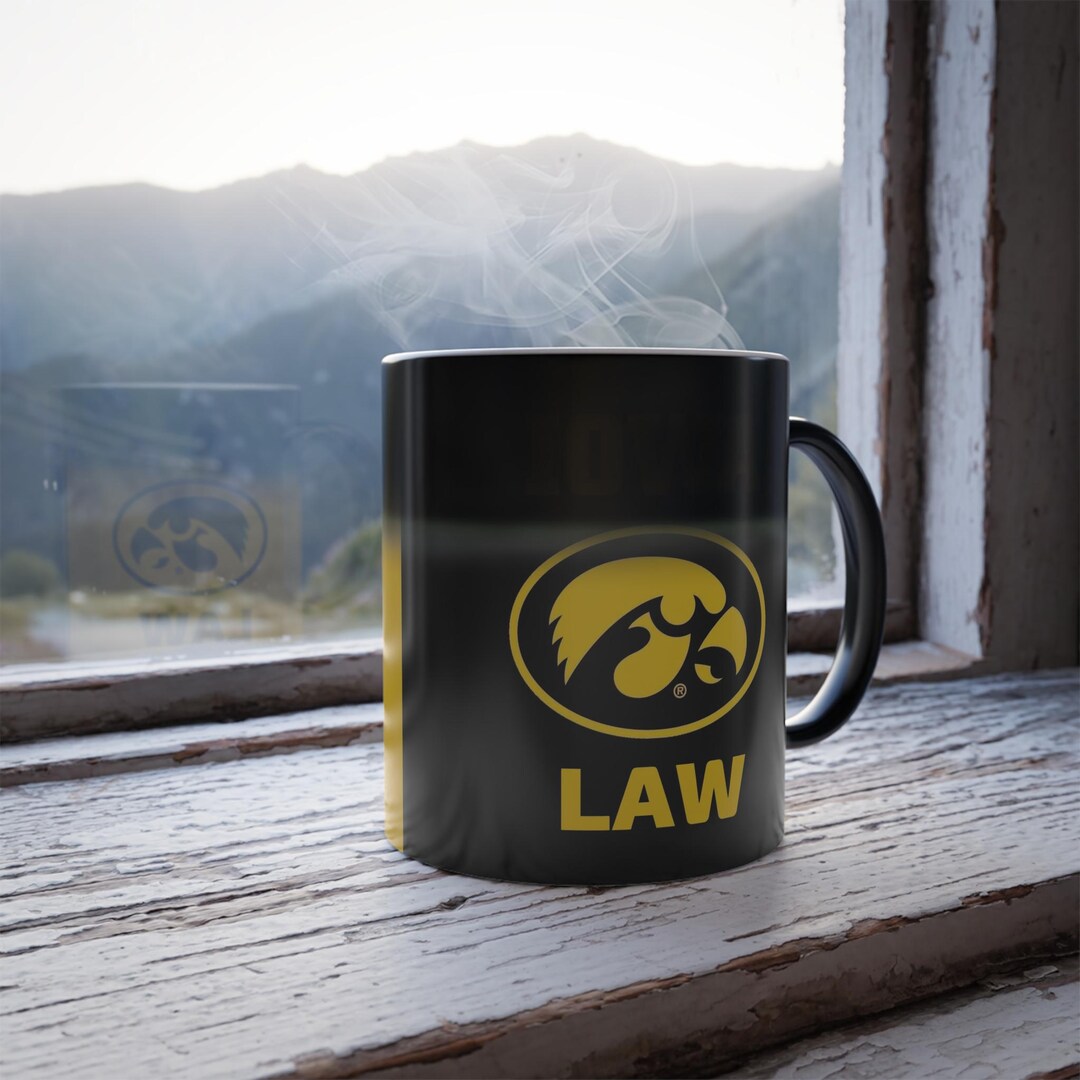 Color Changing! Iowa Hawkeyes LAW Thermoh Morphin Ceramic Coffee Mug ...