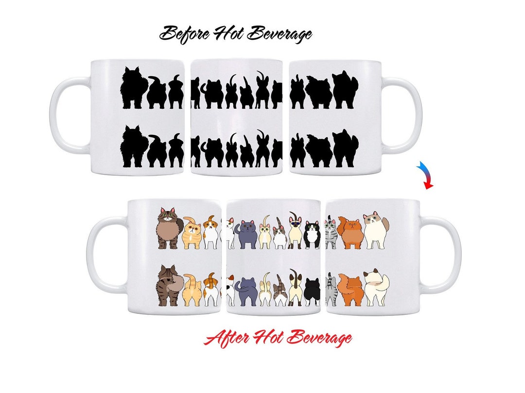 Color Changing! Cheeky Cats Thermoh Logo Ceramic Coffee Mug - Etsy
