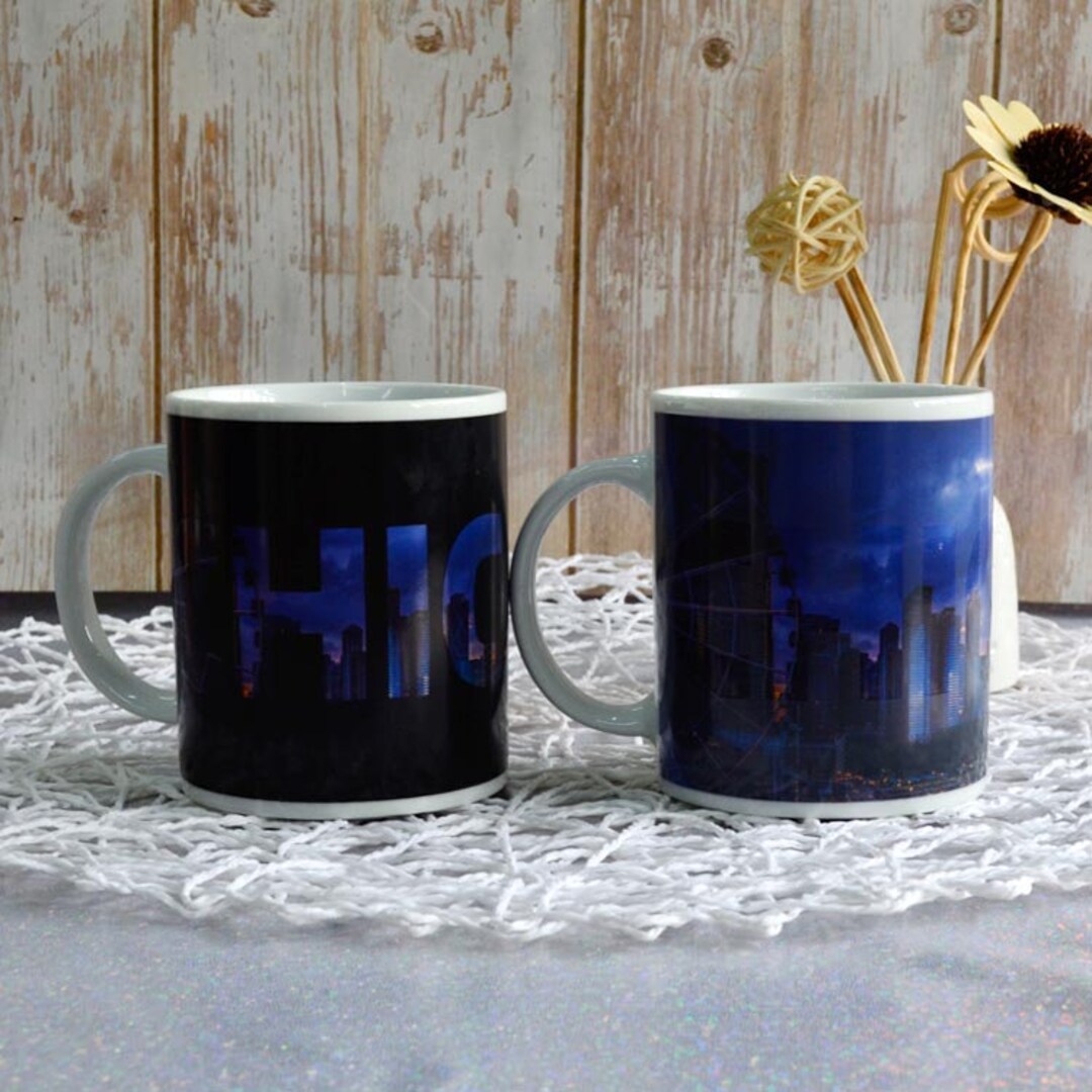 Color Changing! Chicago Skyline Thermoh Exray Ceramic Coffee Mug - Etsy
