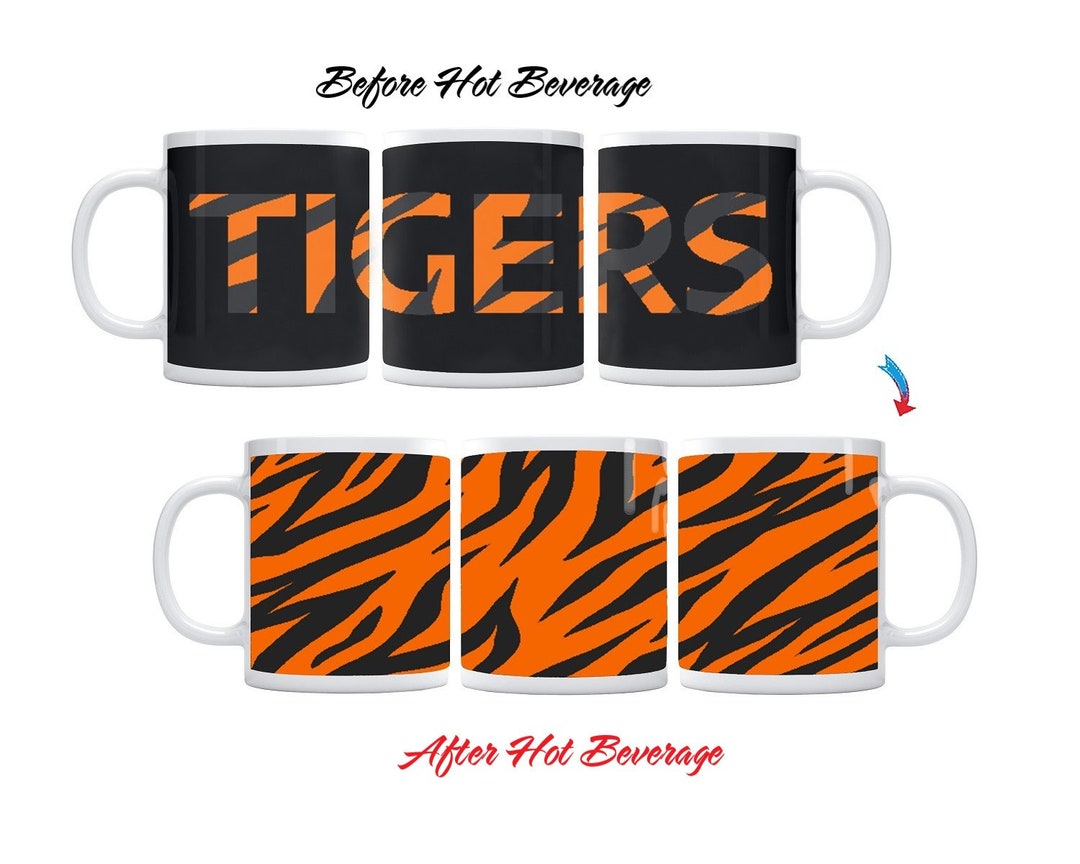 Color Changing Black & Orange Tiger Stripes Thermoh Exray Ceramic ...