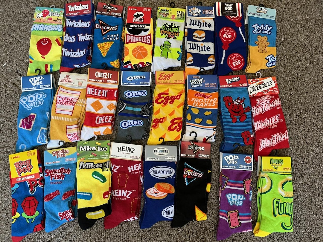 Novelty SOCKS Snacks Candy Soda Cookies Womens/mens (as Many as You ...