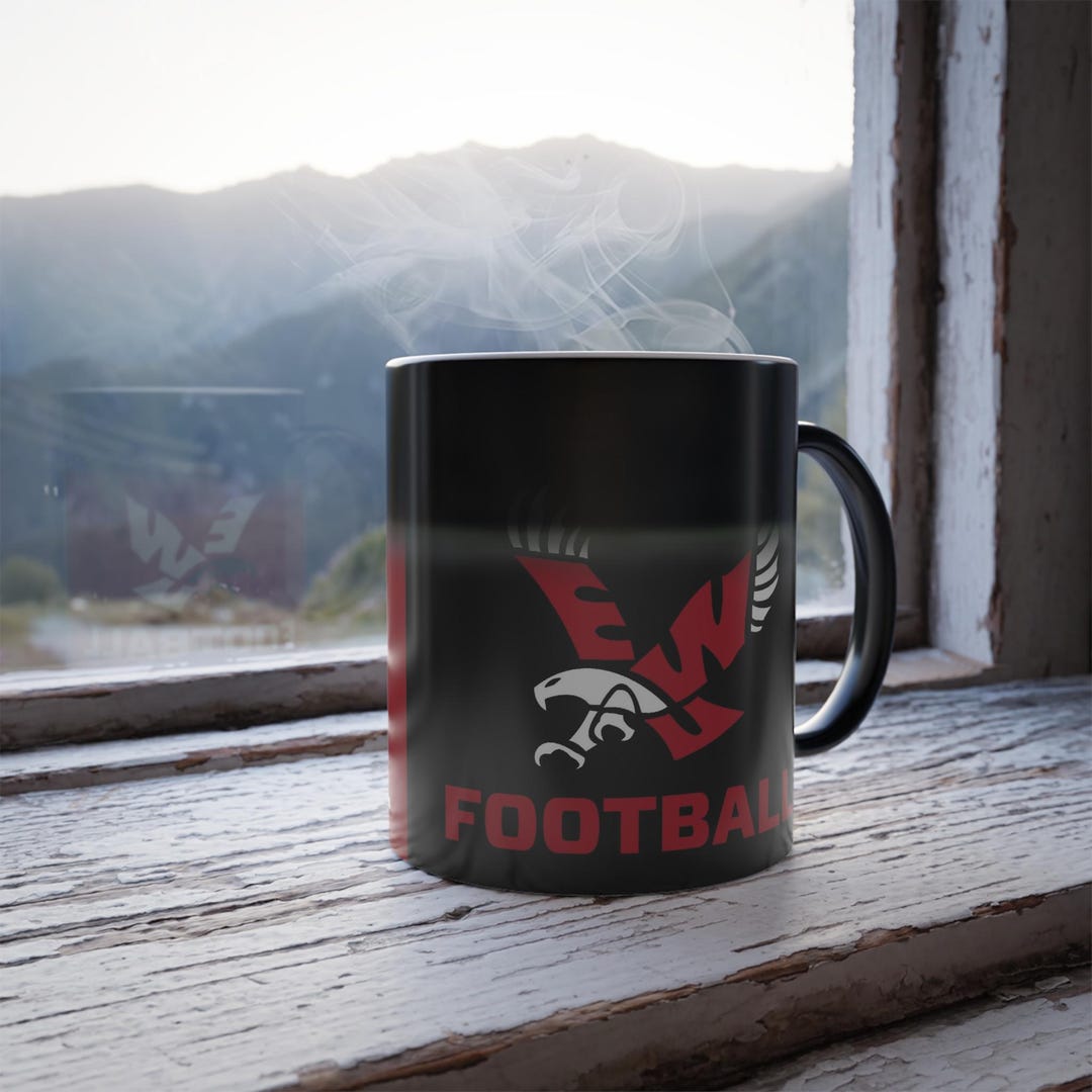 Color Changing! EWU Eagles FOOTBALL Thermoh Morphin Ceramic Coffee Mug ...