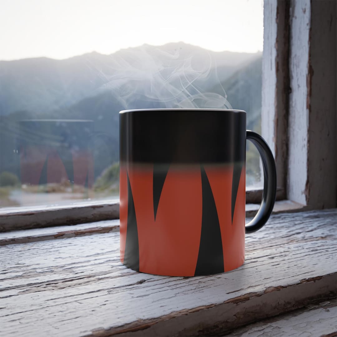 Color Changing! Bengal Stripes Thermoh Morphin Ceramic Coffee Mug ...