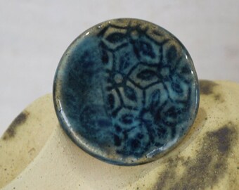 Ceramic Ring, Statement Ring, Ceramic Jewelry, Unique Jewelry, Black ...