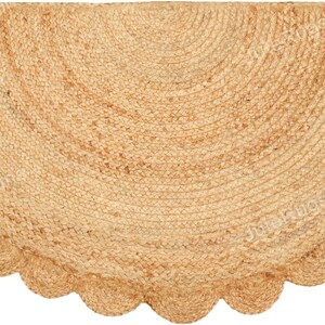 Scalloped Doormat, Scalloped Jute Rug, Scalloped Mat, Scalloped Front ...