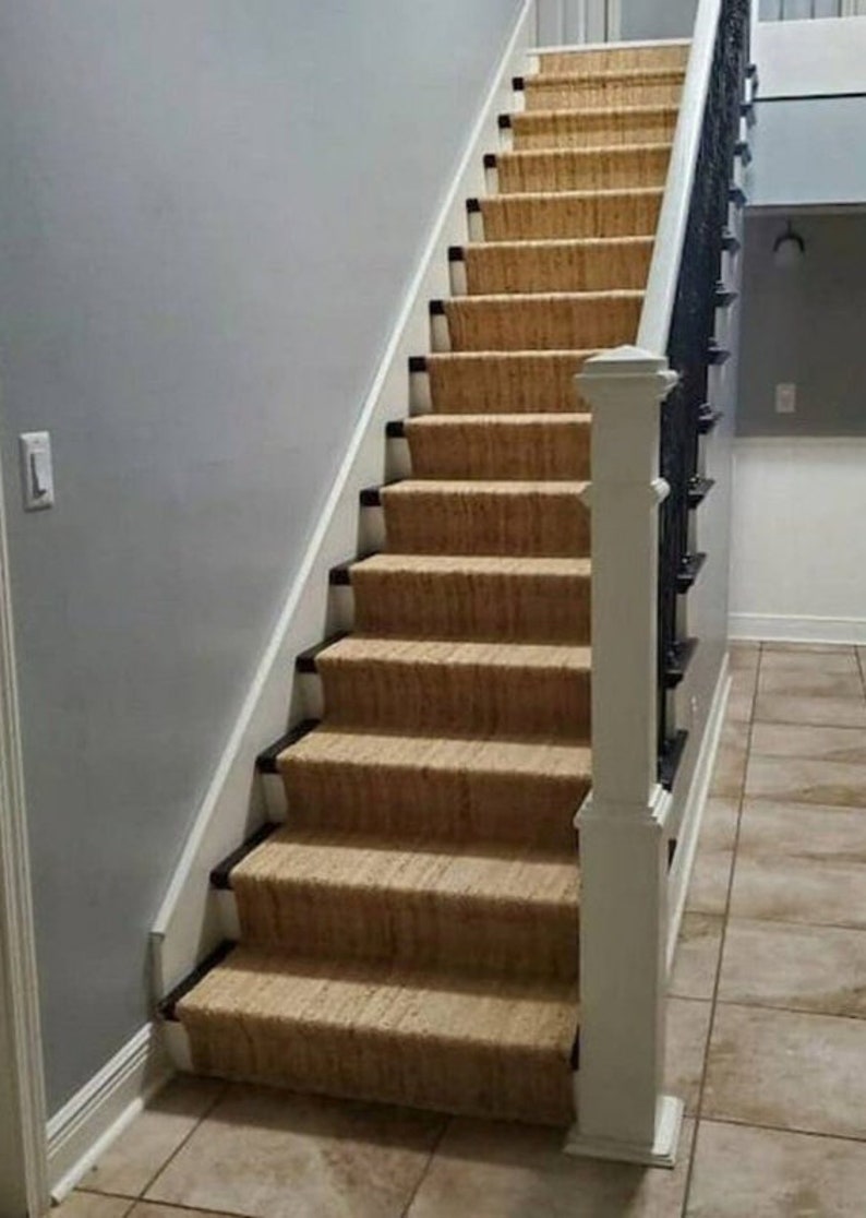Sisal Carpet Stair Treads & Runner Jute Stairs Runner Jute Runner Rug ...