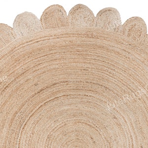 Scalloped Doormat, Scalloped Jute Rug, Scalloped Mat, Scalloped Front ...