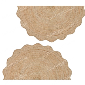 Scalloped Doormat, Scalloped Jute Rug, Scalloped Mat, Scalloped Front ...