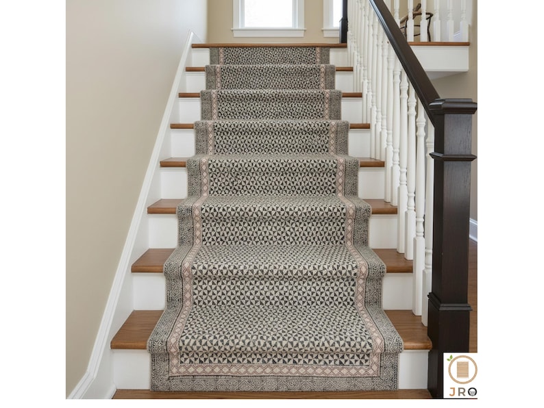 Non Slip Washable Cotton Stairs Runner Stair Treads Rug Cotton Runner ...
